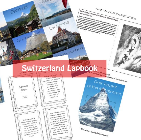 Destination Switzerland Lapbook - Case of Adventure