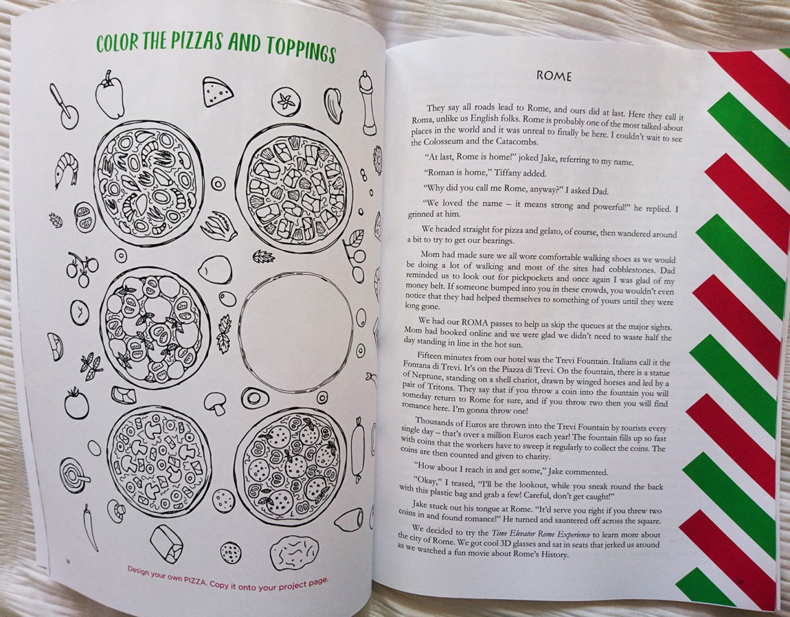 ITALY ADVENTURE: printed 56pg full-color activity book plus 112pg novel ...