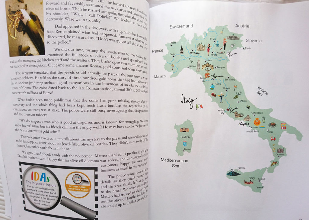 ITALY ADVENTURE: printed 56pg full-color activity book plus 112pg novel ...